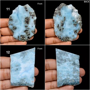 Natural Larimar Gemstone Raw Slice Larimar Polished Slice Larimar Raw ...