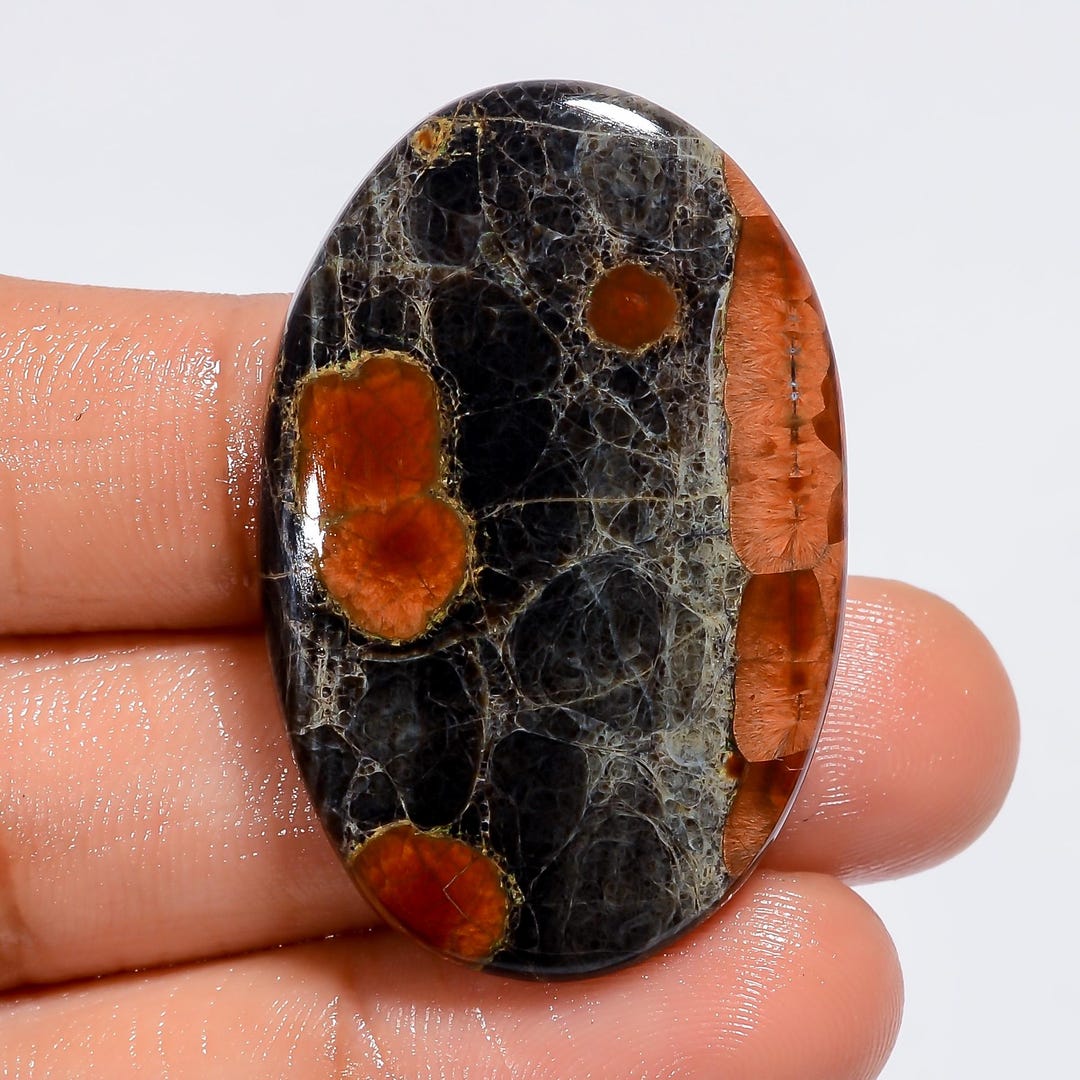 Peanut Obsidian Crystal Peanut Obsidian Stone 38X24X5 Mm Size Flat Back ...