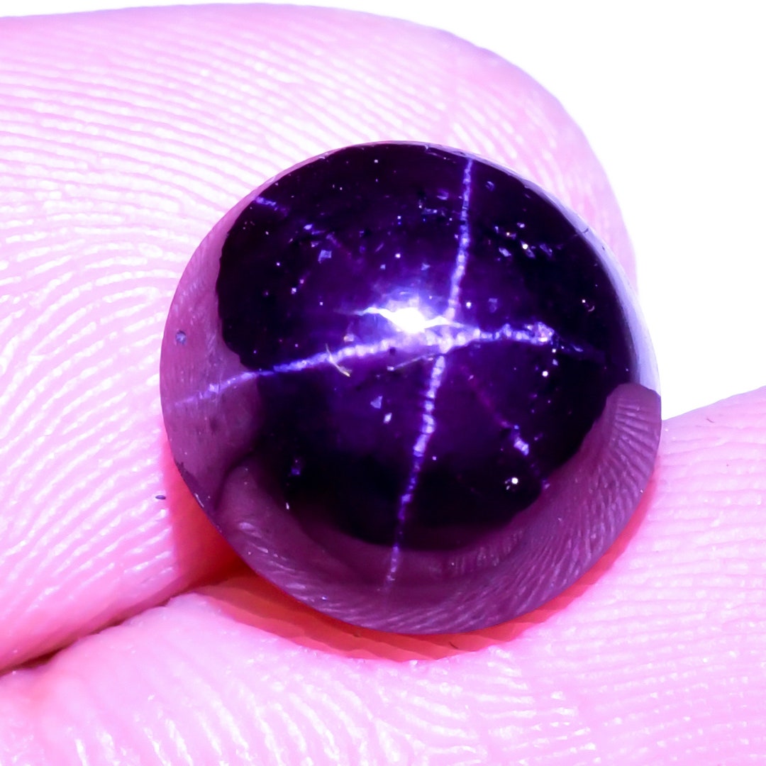 Natural Pink Star Garnet Cabochon Oval Shape Star Garnet Gemstone ...