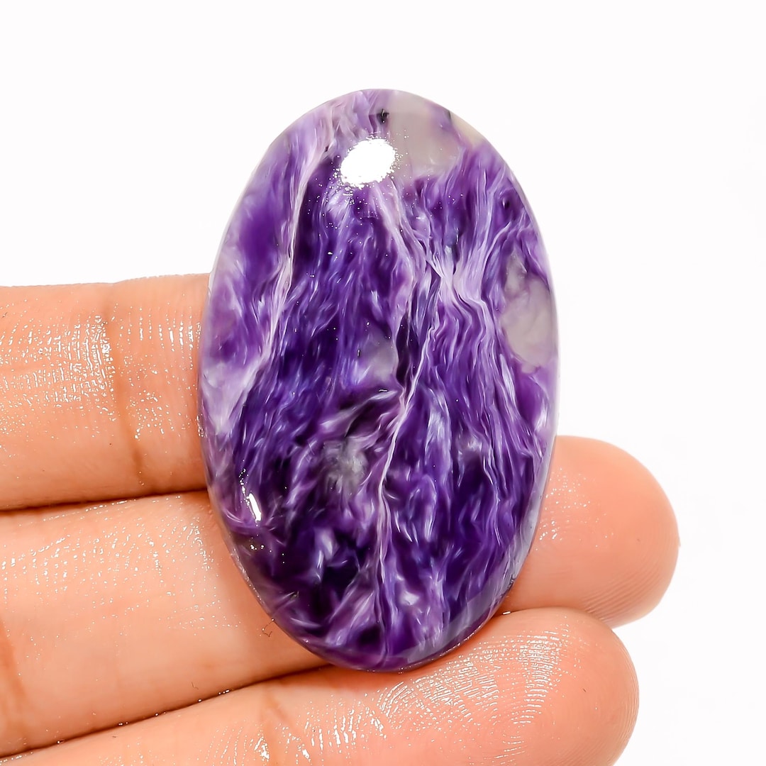 Natural Charoite Cabochon Purple Chariote Crystal Flat Back Both Side ...