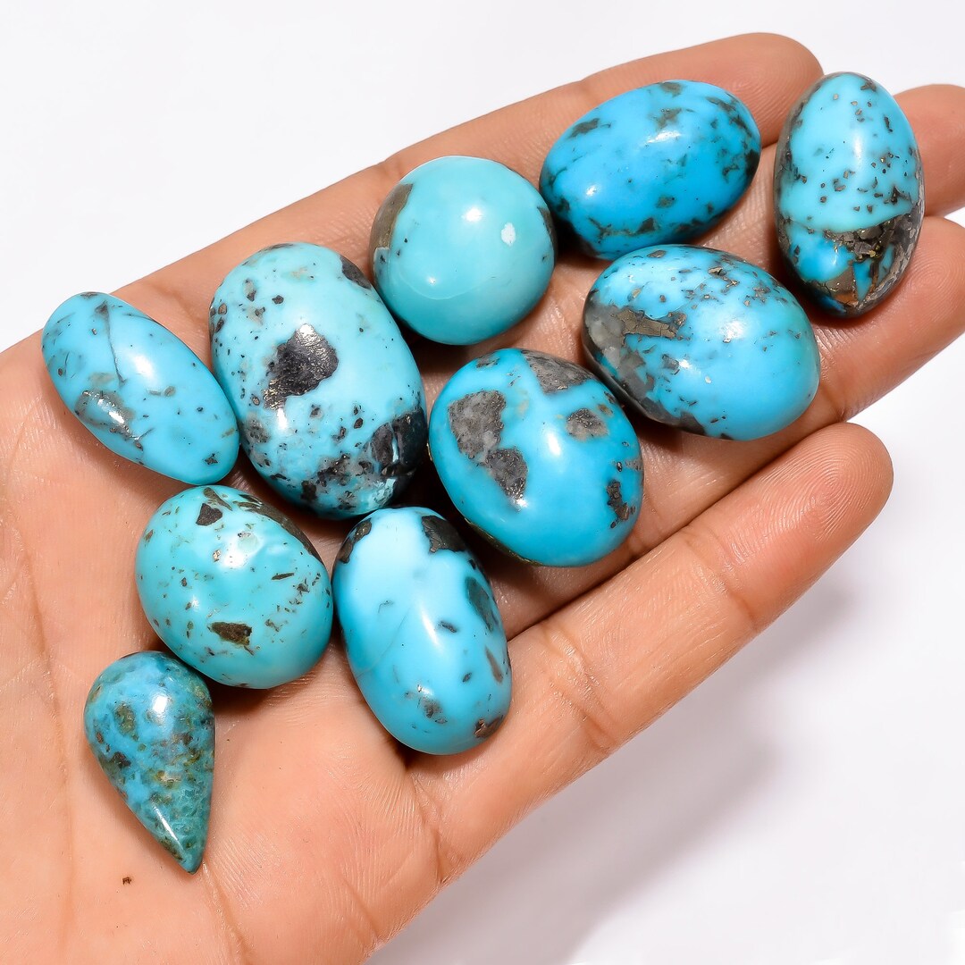 Natural Magnesite Turquoise Cabochon Loose Gemstone Lot 22X11 28X19 Mm ...