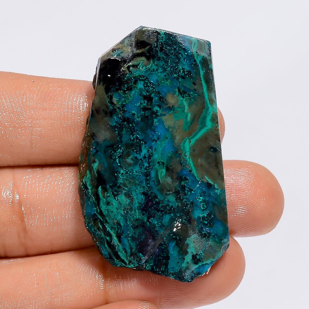 Natural Azurite Polished Raw Slice Raw Palm Azurite Slab Azurite Rough ...