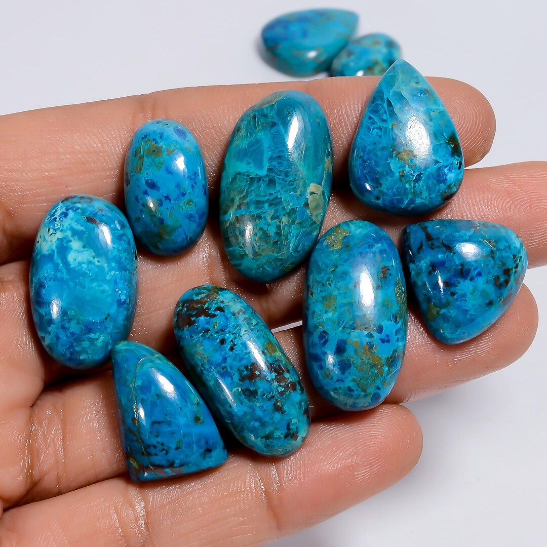 Natural Chrysocolla Crystal Lot 10 Pieces Chrysocolla Lot 16X16 24X11 ...