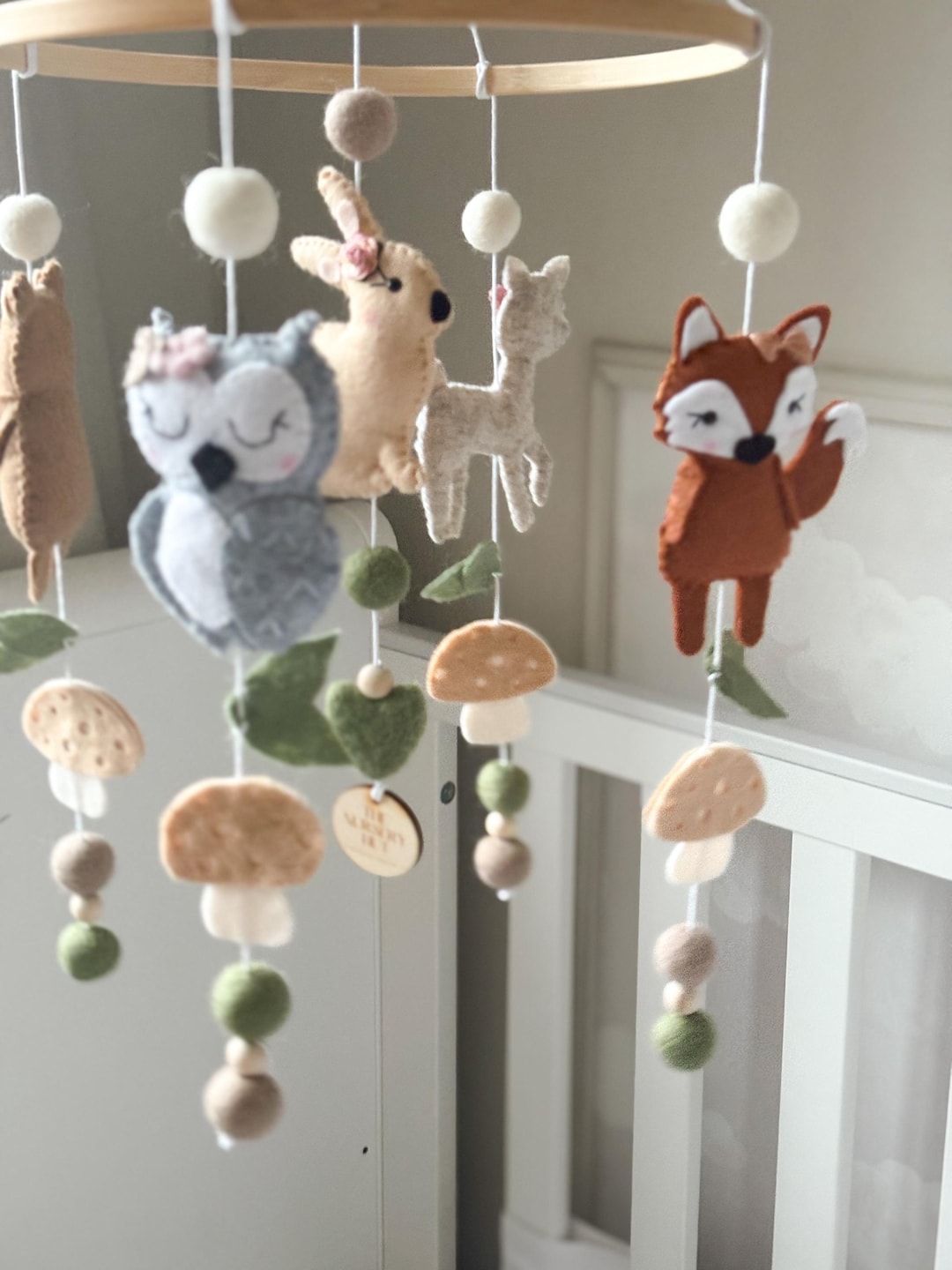 Woodland Cot Mobile | Woodland Nursery | Nursery Accessory | Cot Mobile ...