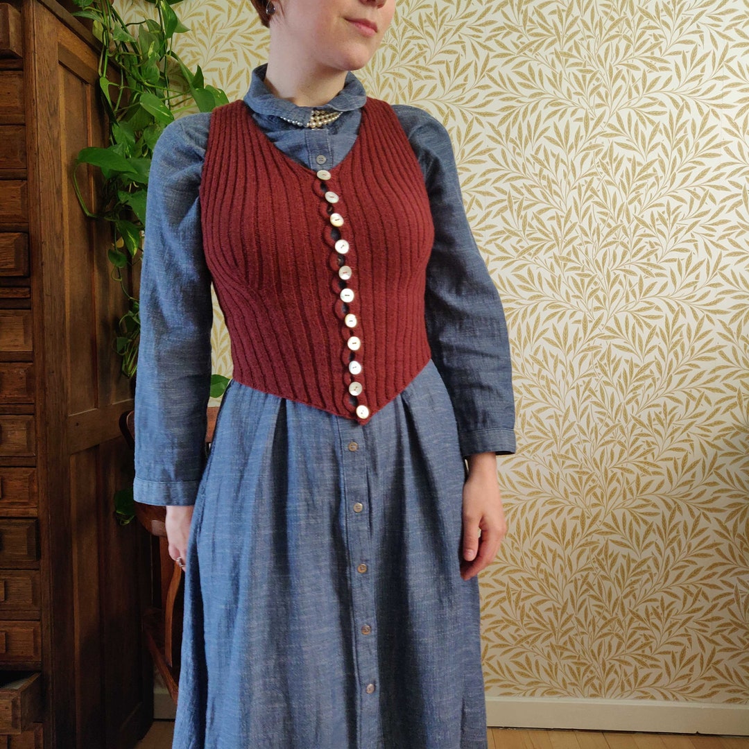 Odice - Vest / Bodice - Antique Inspired Knitting Pattern - Etsy