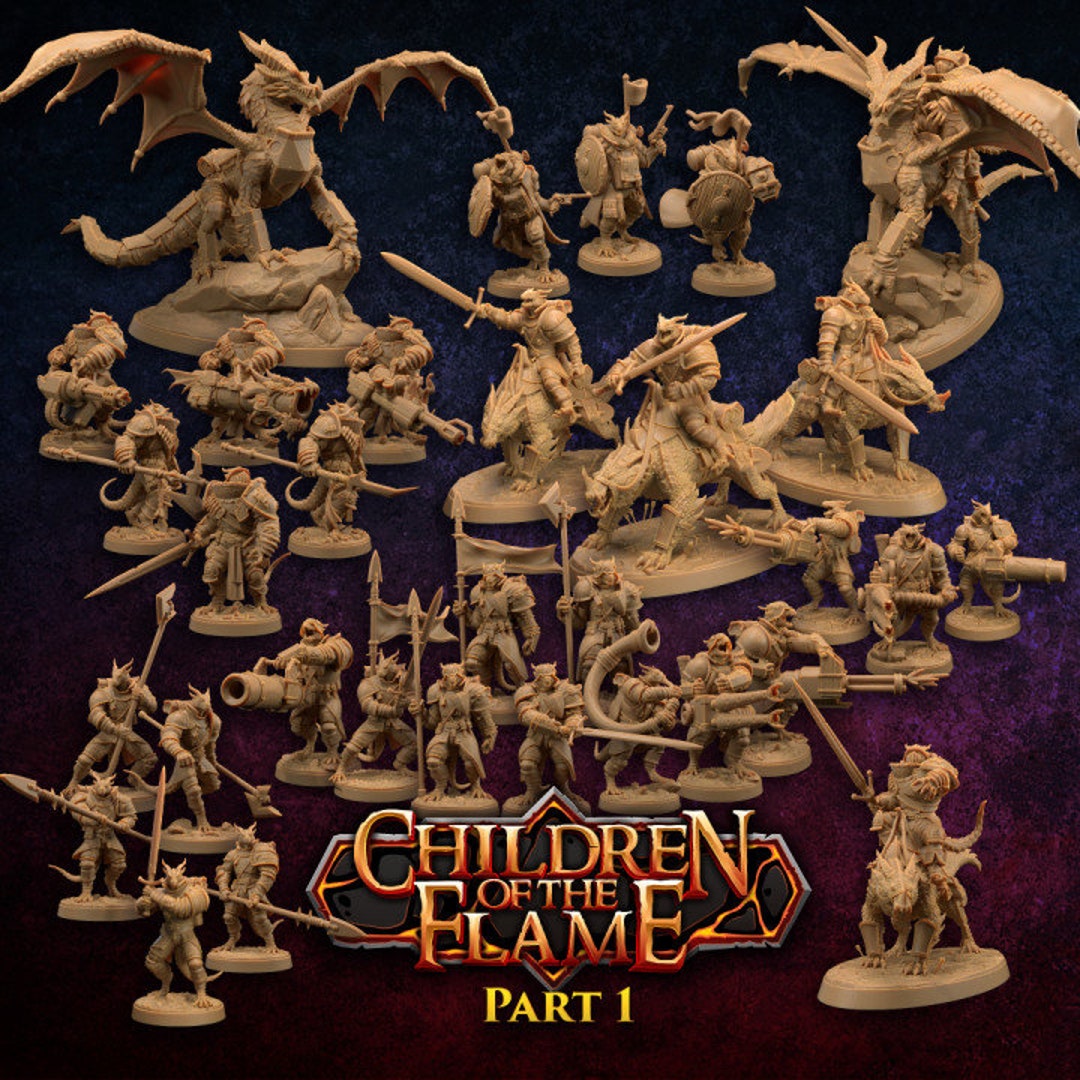 Children of the Flame by Dragon Trappers Lodge | Unpainted Resin ...