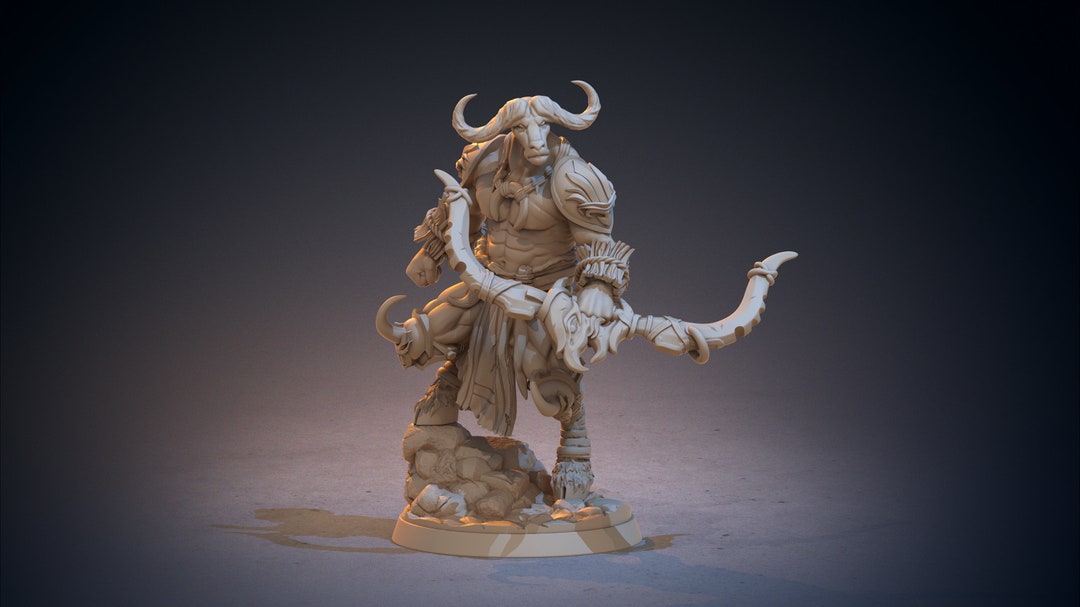 Bison Minotaurs by Clay Cyanide Miniatures - Etsy