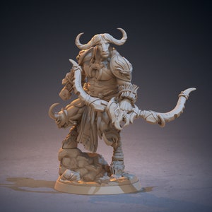 Bison Minotaurs by Clay Cyanide Miniatures - Etsy