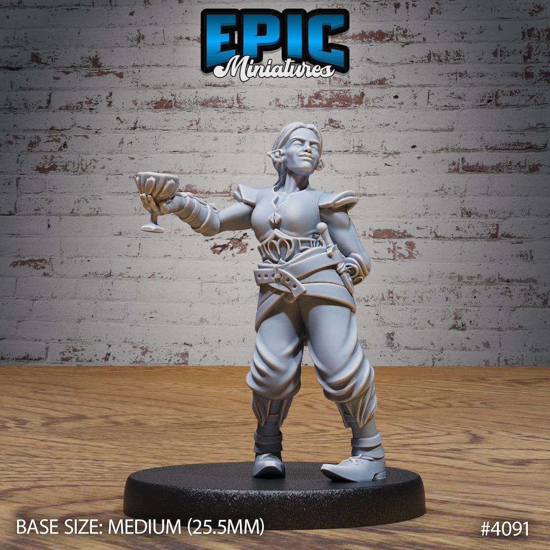 Elven Villager | Elven Storm | Unpainted Resin Miniature for Dnd RPG ...