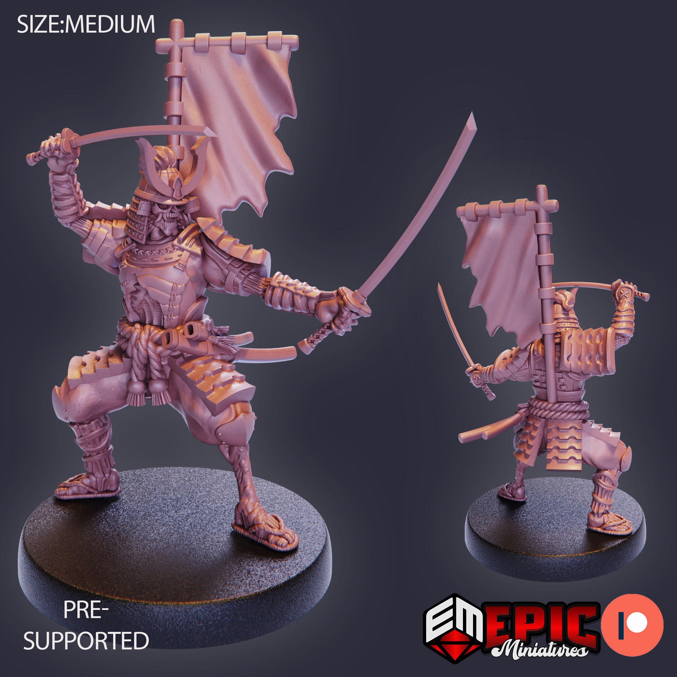 Undead Samurai by Epic Miniatures Yokai Mayhem - Etsy