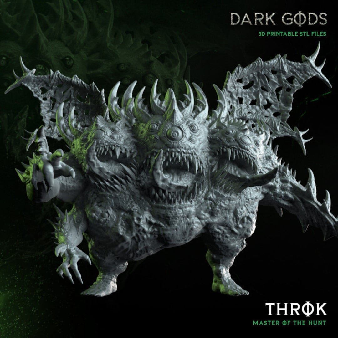 Throk by Dark Gods | Unpainted Resin Miniature for Dnd RPG Tabletop - Etsy