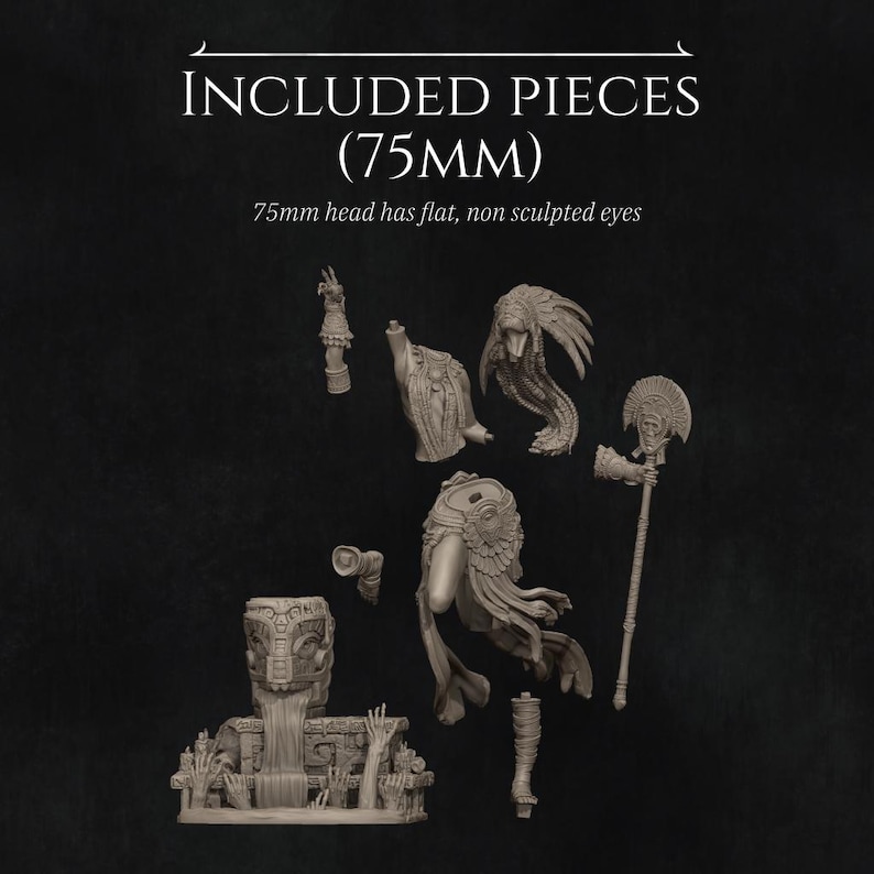 Necalin, the Priestess of Death by Nerikson | Unpainted Resin Miniature ...