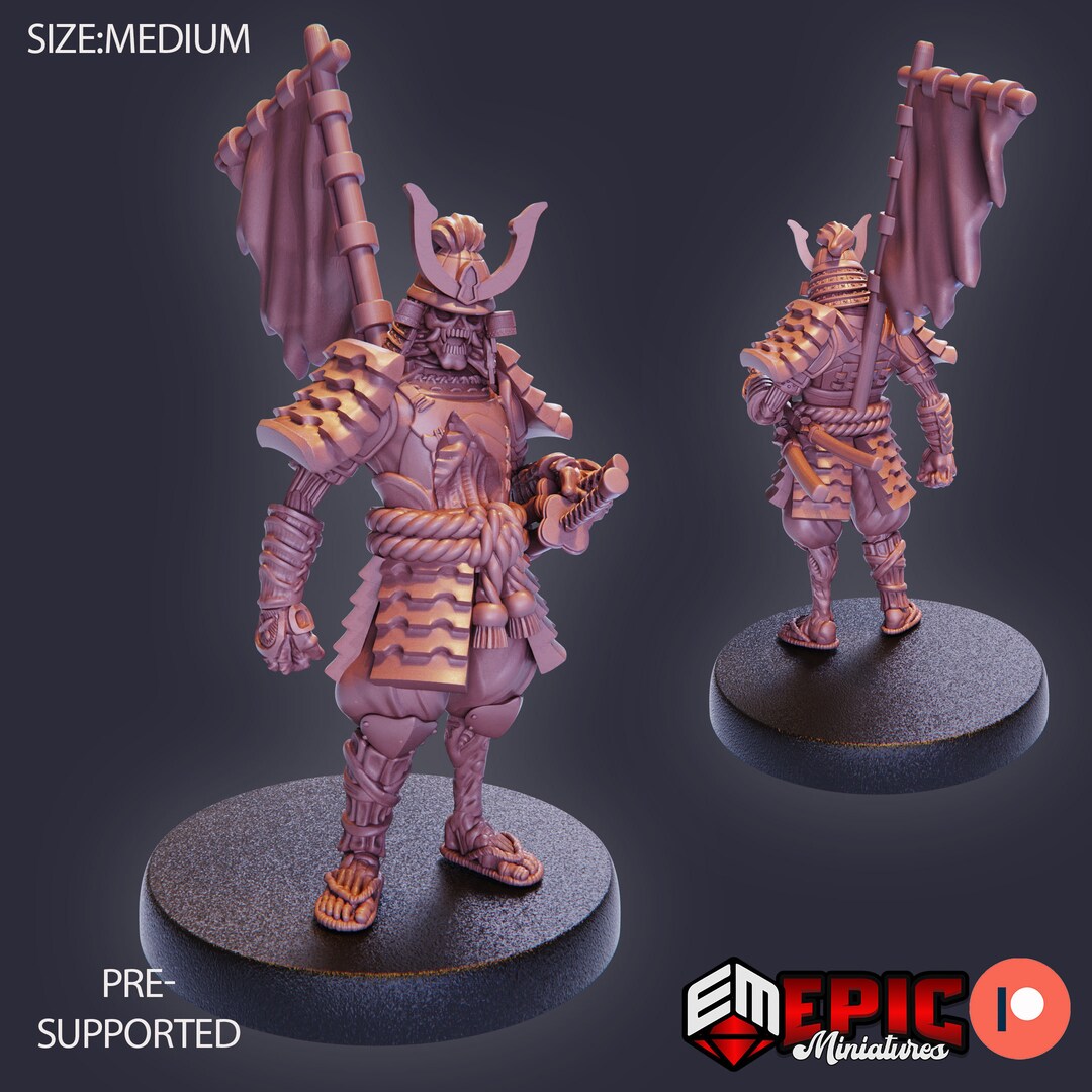 Undead Samurai - Yokai Mayhem | Unpainted Resin Miniature for Dnd RPG ...