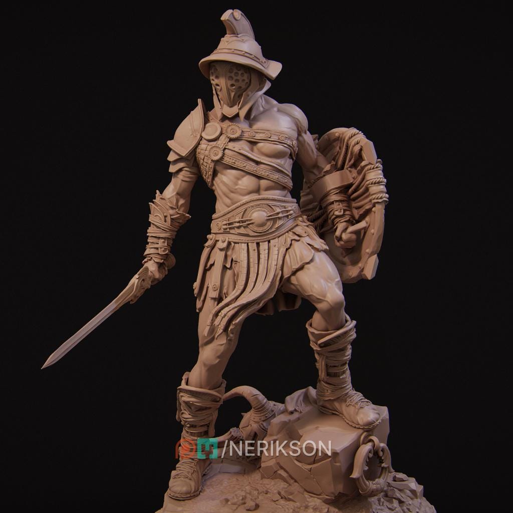 Gladiator Swordsman by Nerikson | Unpainted Resin Miniature for Dnd RPG ...
