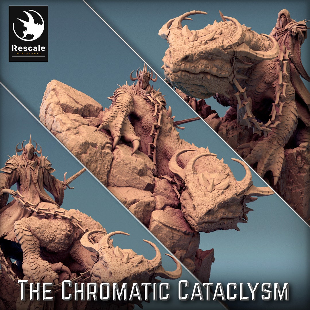 Tiamat Mounts by Rescale Miniatures | Chromatic Cataclysm| D&D ...