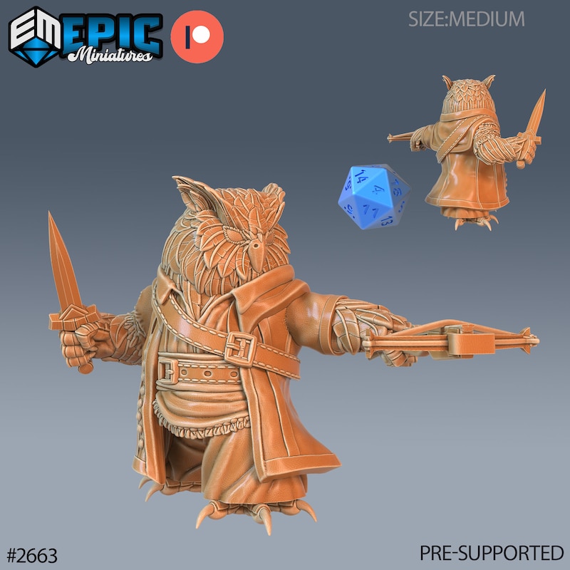 Owl Miniature Dnd - Etsy