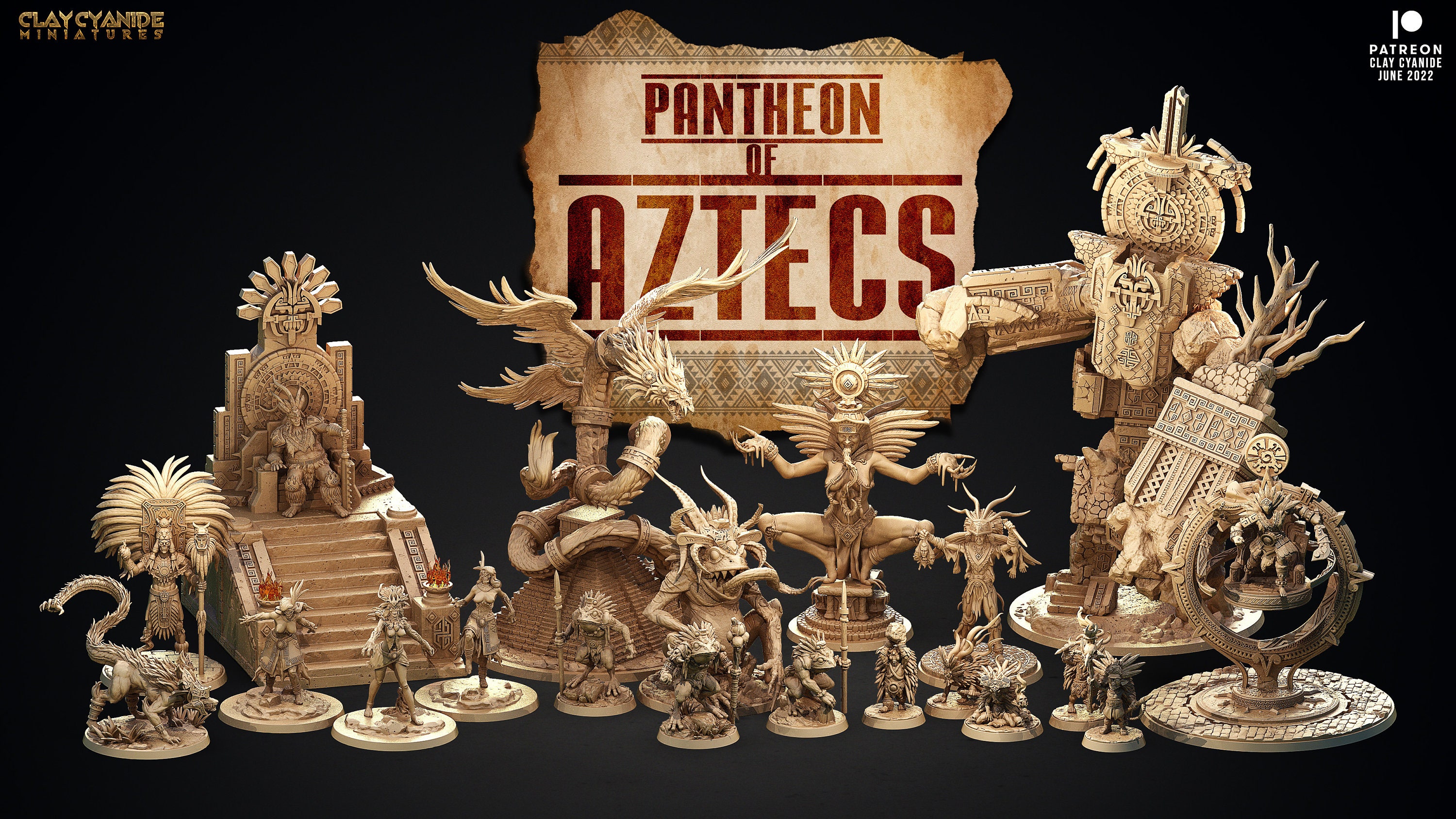 Aztec Pantheon by Clay Cyanide Miniatures - Etsy