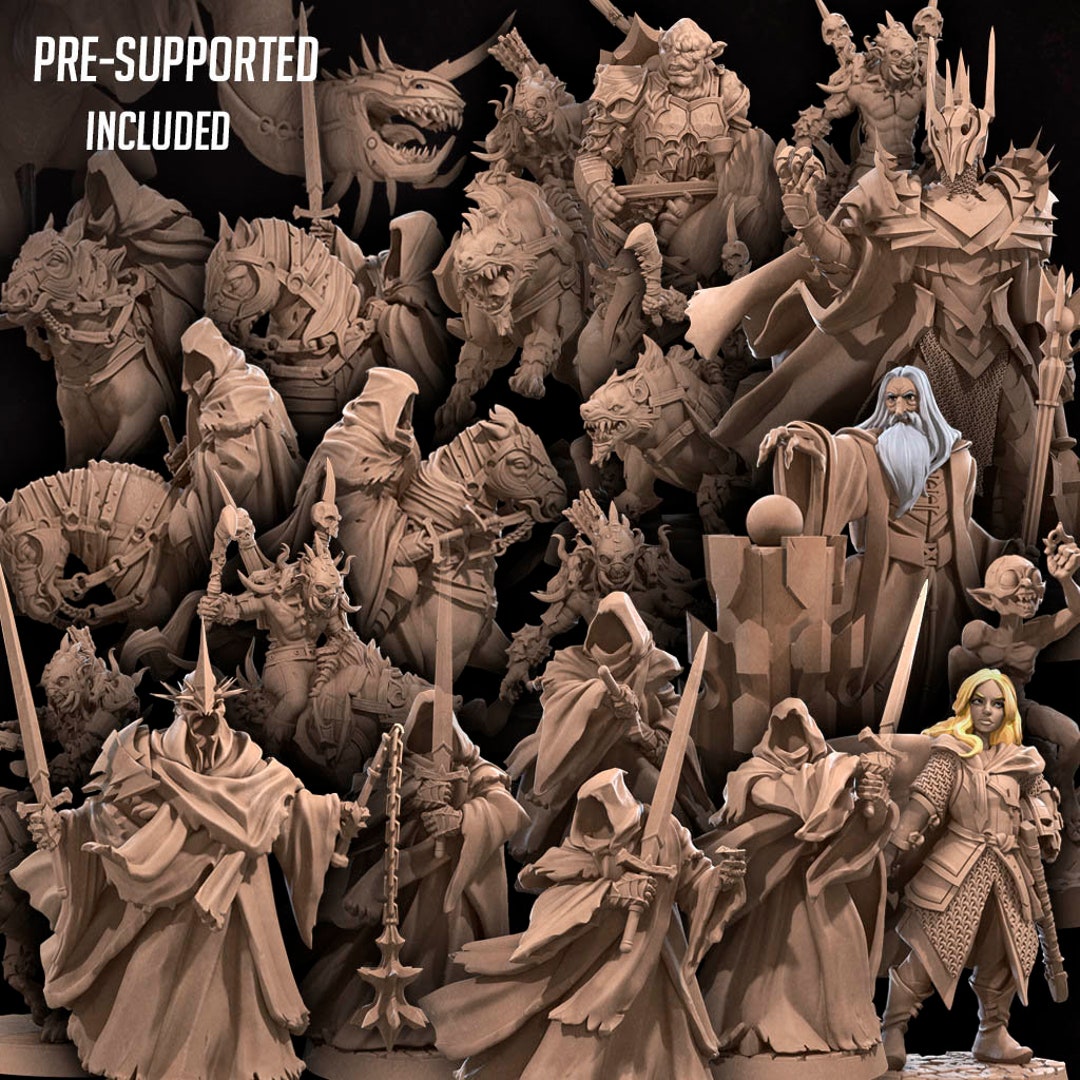 Bullet Rings: Evil | Unpainted Resin Miniature for Dnd RPG Tabletop - Etsy