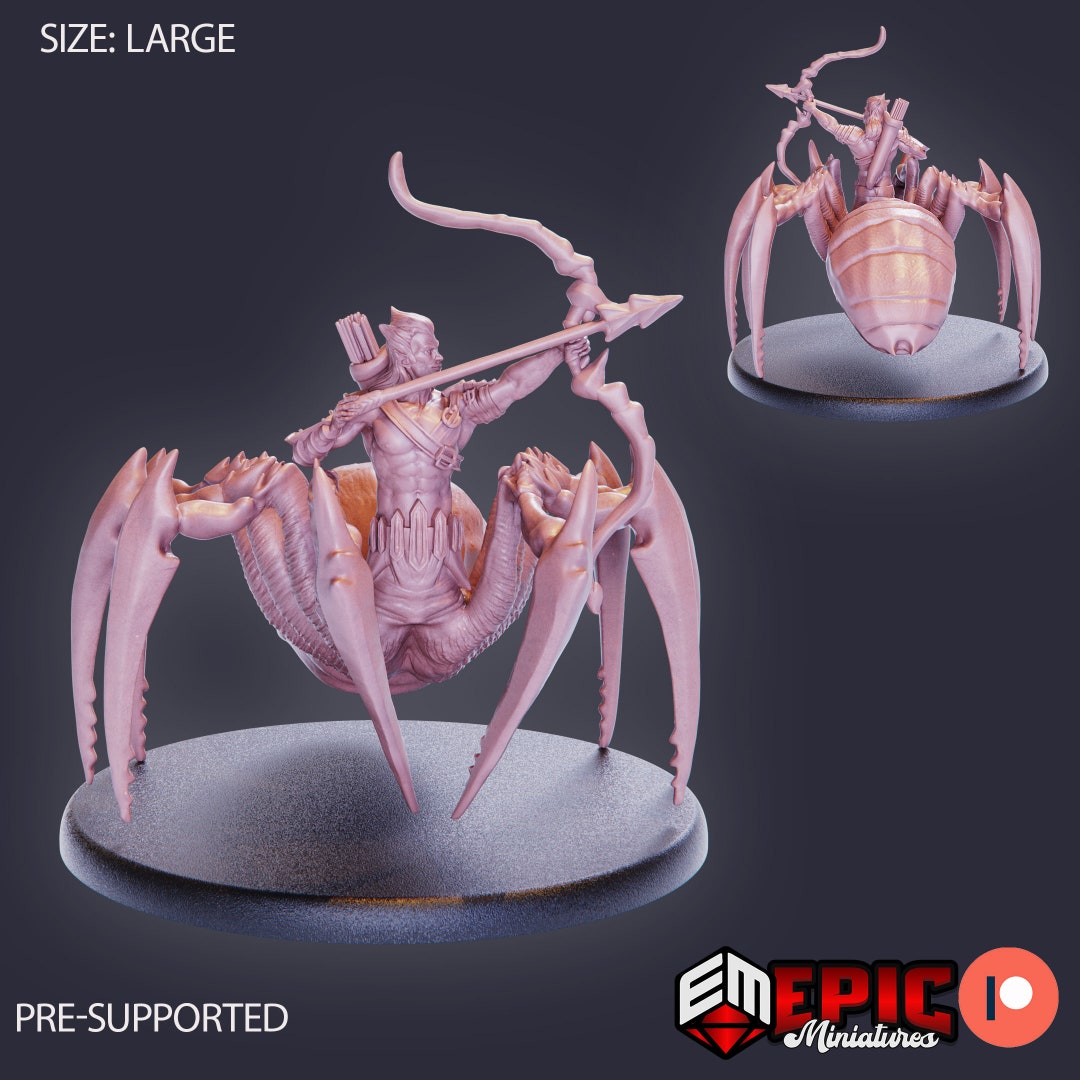 Dark Elf Spider by Epic Miniatures - Secret Minds - Etsy