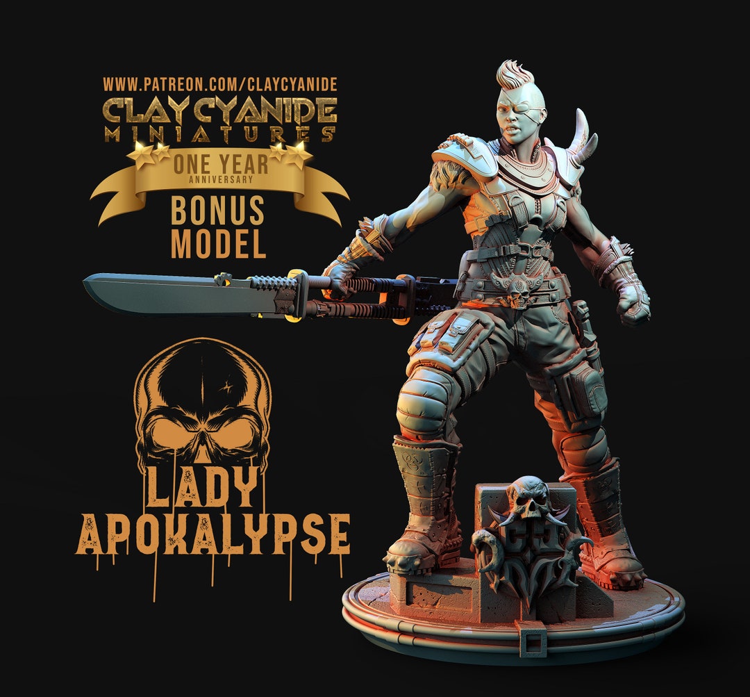 Lady Apocalypse by Clay Cyanide Miniatures - Etsy