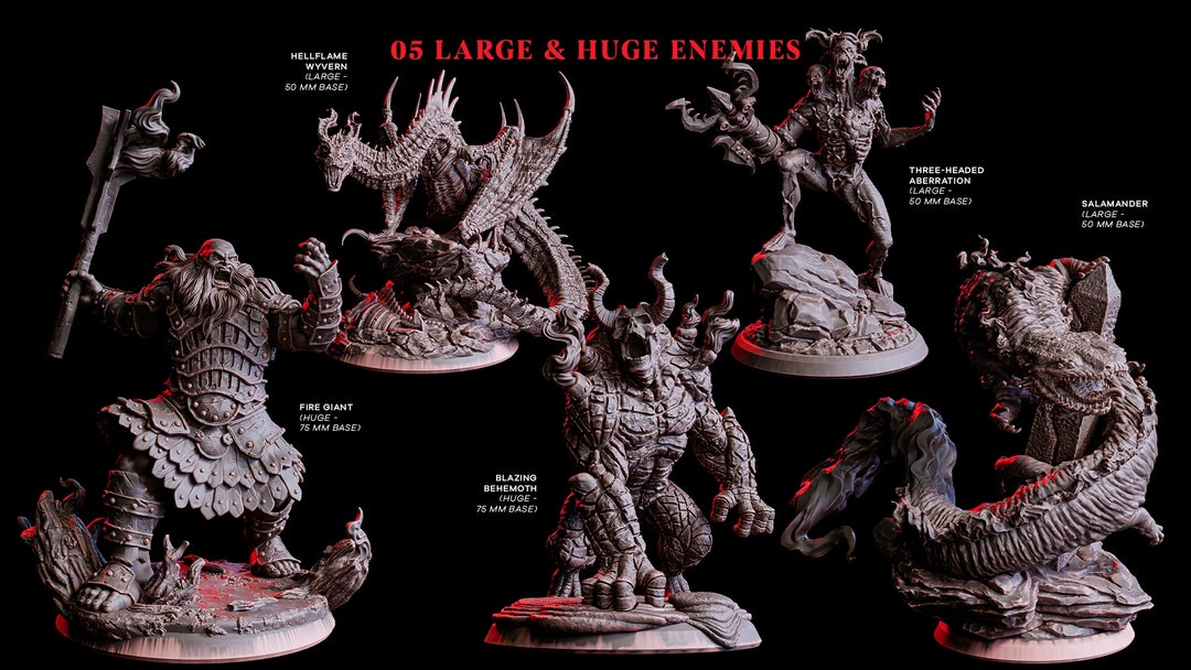 Enemies | Flesh of Gods | Rage Unbound | Unpainted Resin Miniature for ...