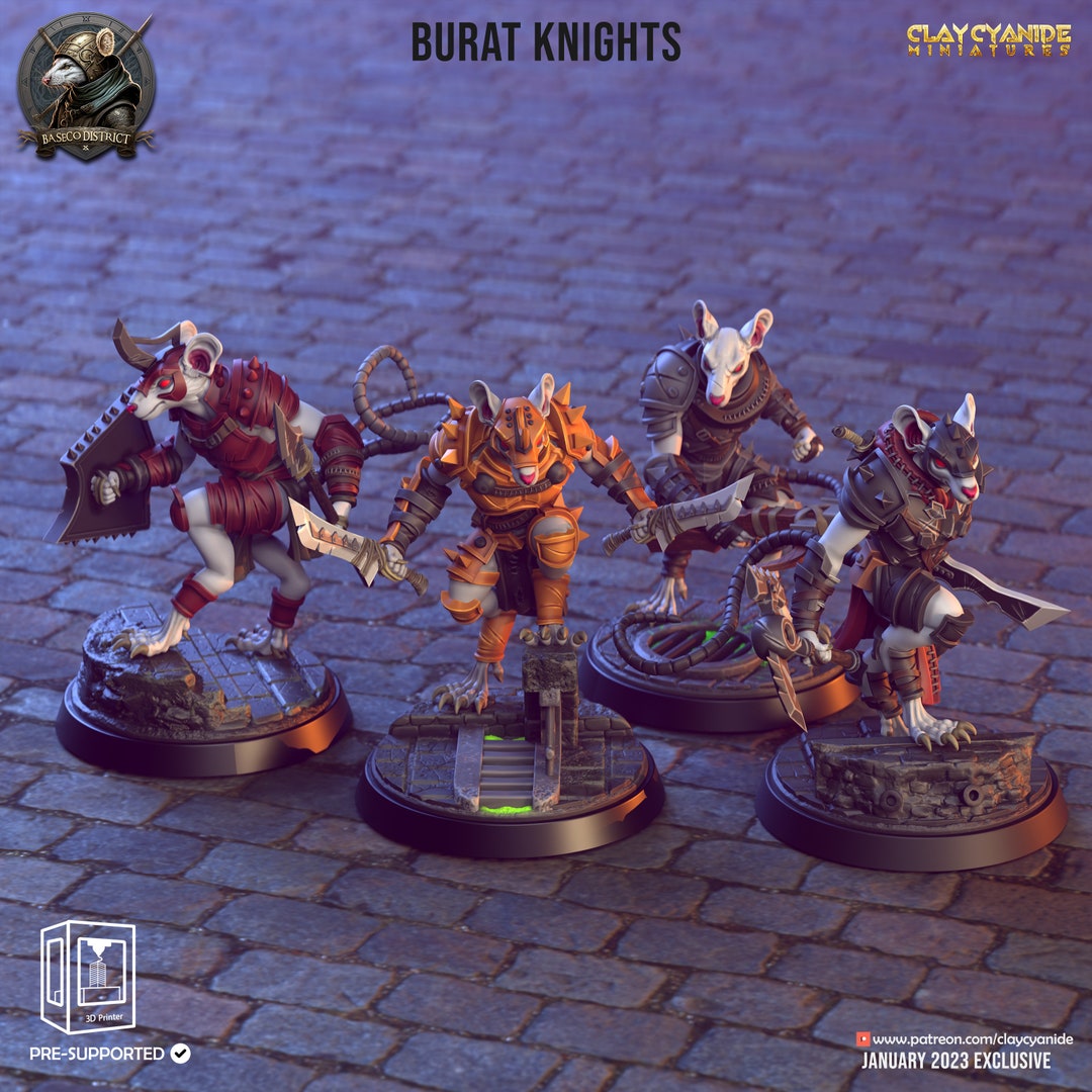 Burat Knights by Clay Cyanide Miniatures | Baseco District - Etsy