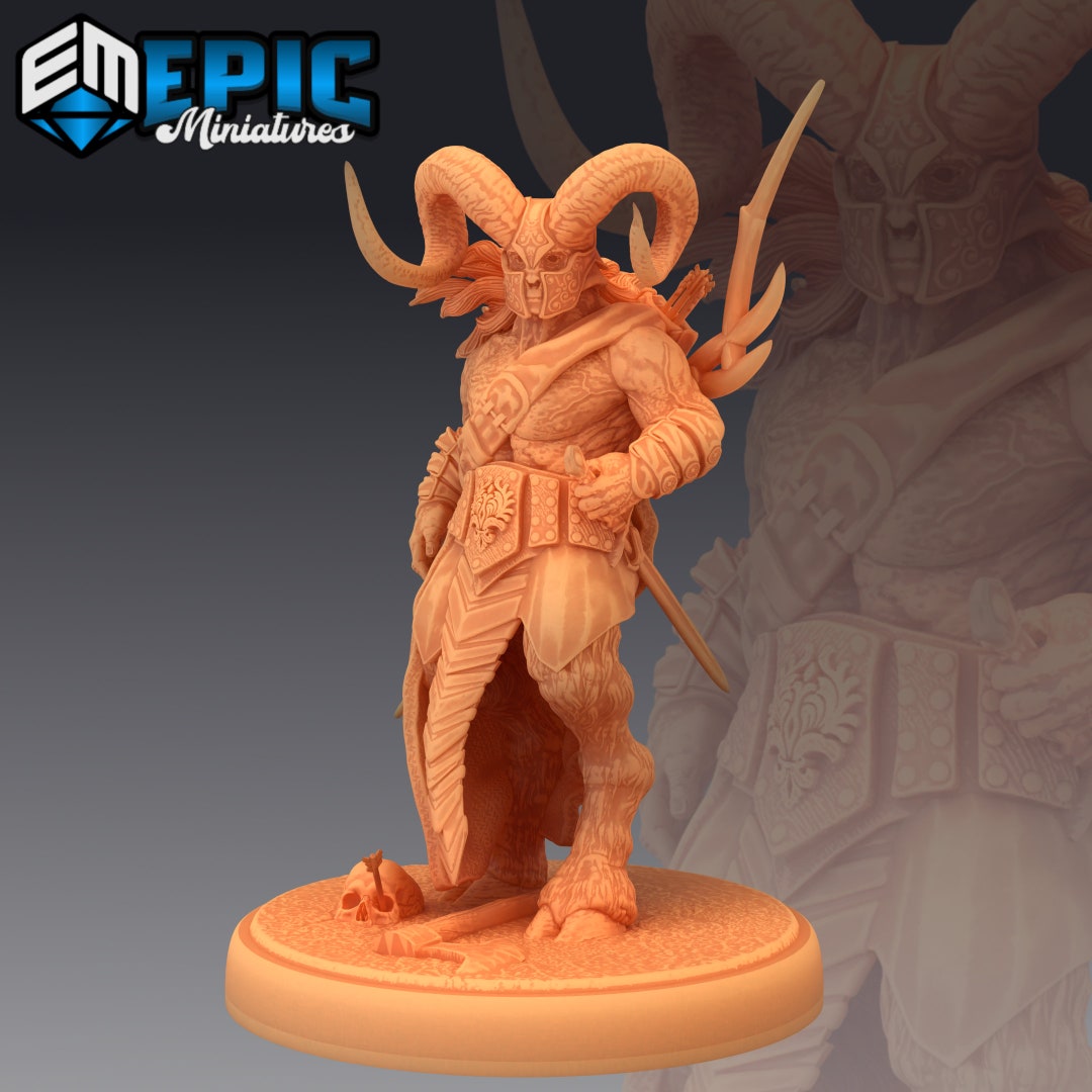 Satyr Armored by Epic Miniatures - Fey Woods - Etsy