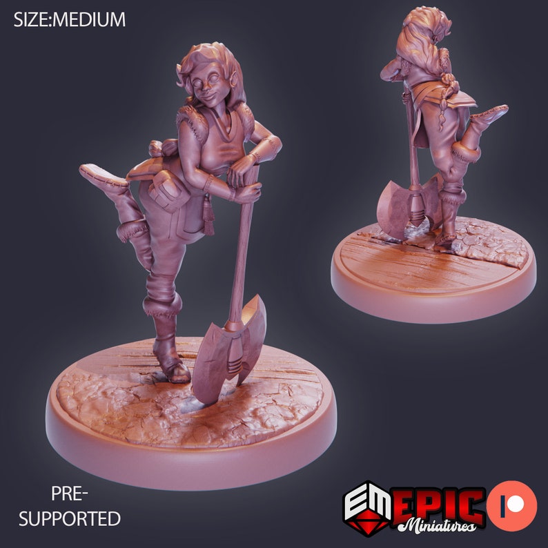 Half Dwarf Adventurer by Epic Miniatures Barbarian Winter - Etsy