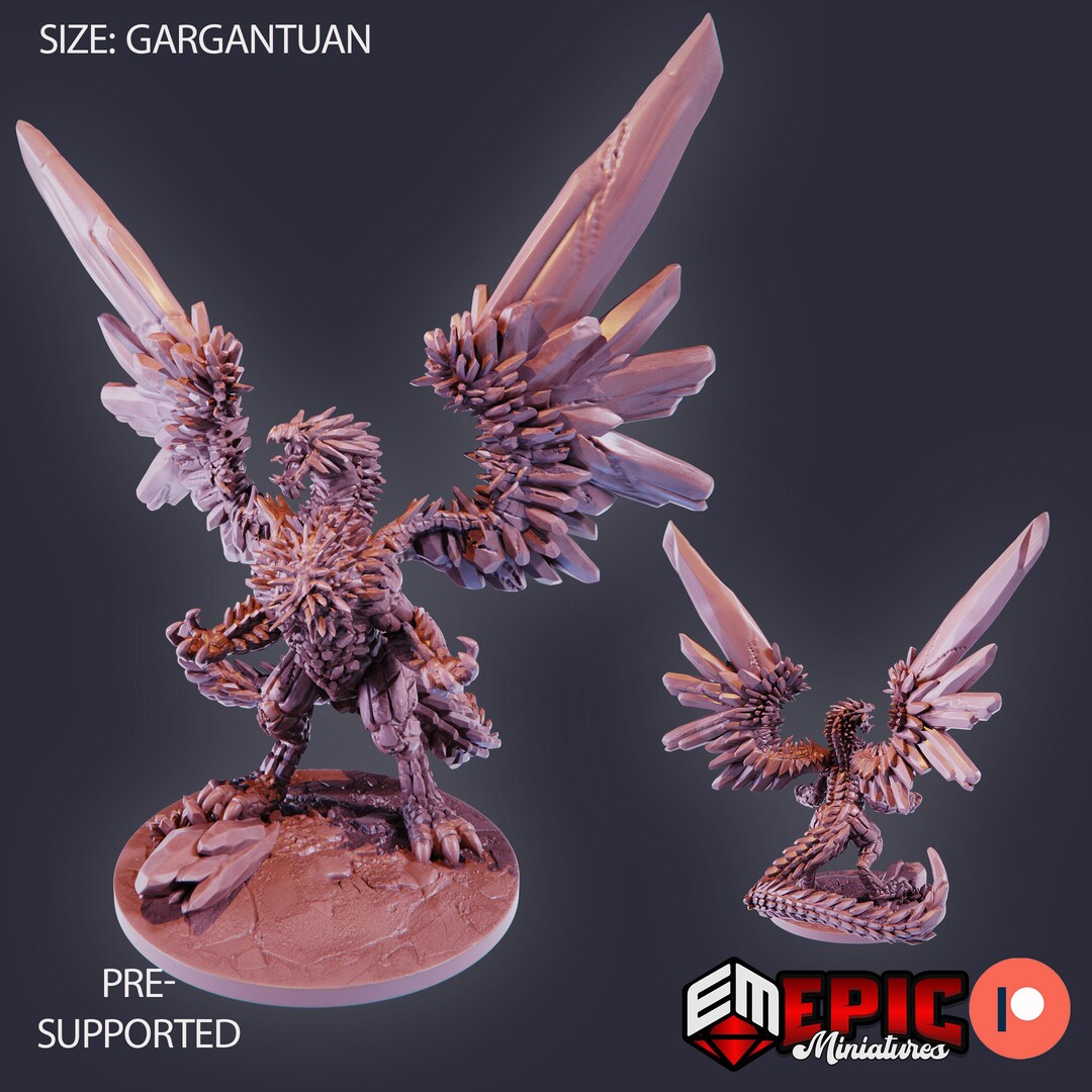 Crystal Dragon by Epic Miniatures - Caves of Despair - Etsy
