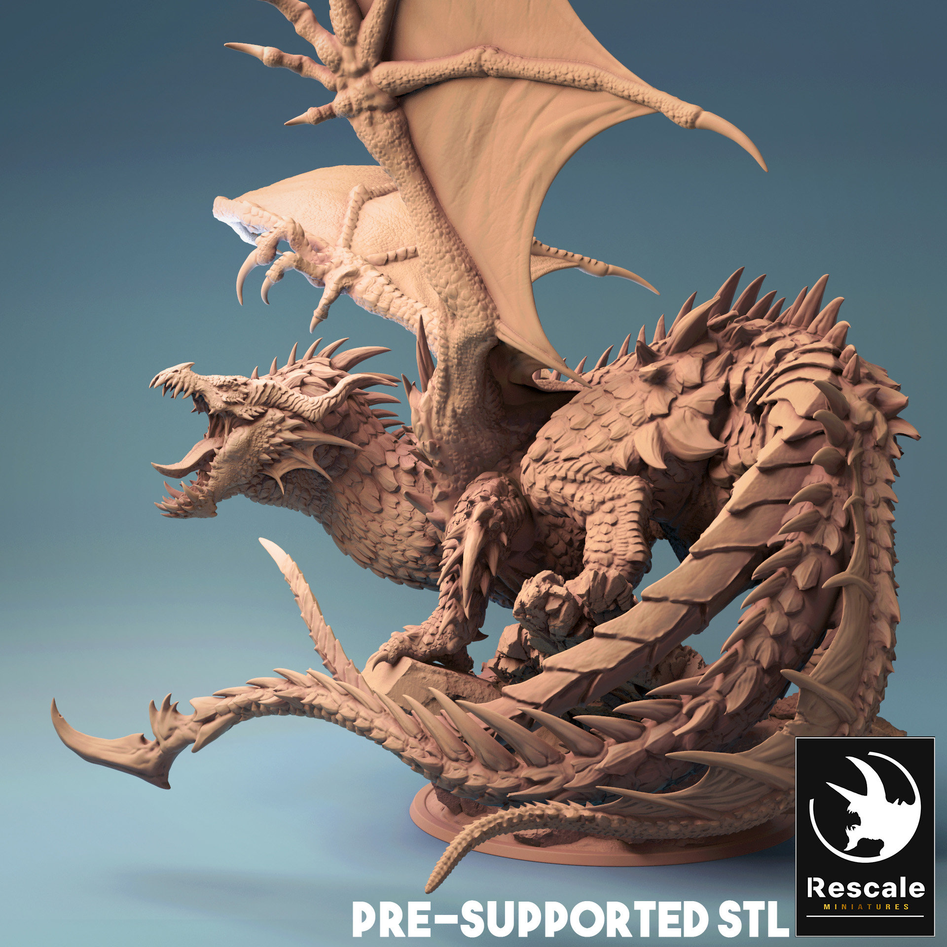 Tiamat Miniature by Rescale Miniatures | Unpainted Resin Miniature for ...