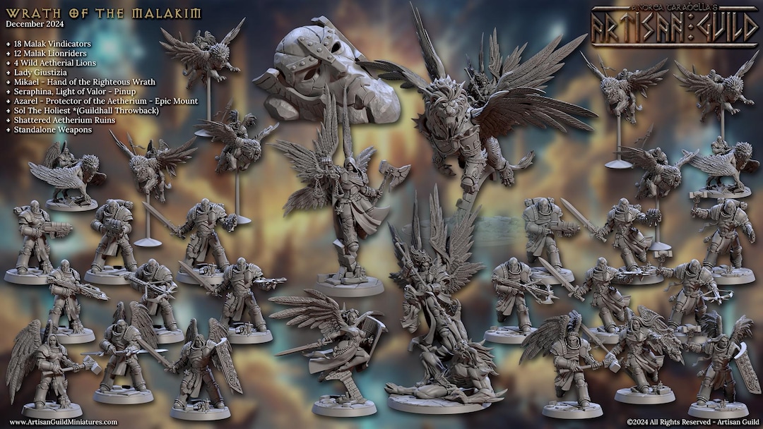 Malakim | Unpainted Resin Miniature for Dnd RPG Tabletop - Etsy