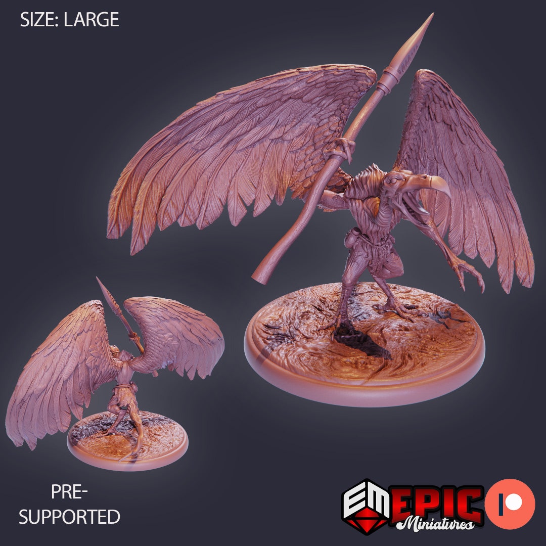 Vulture Demon by Epic Miniatures Restless Bones - Etsy