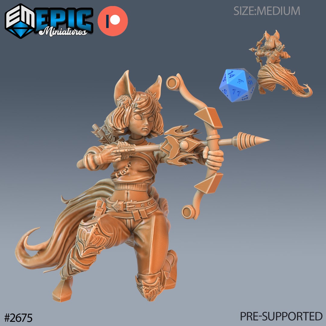 Fennec Girl by Epic Miniatures Little Folk - Etsy