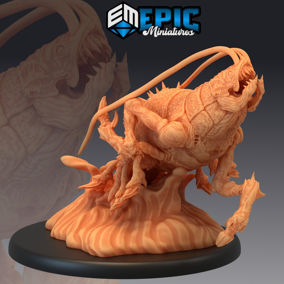 Giant Thermal Shrimp - Inferno Island | Unpainted Resin Miniature for ...