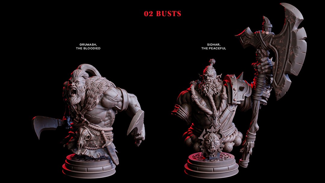 Busts | Flesh of Gods | Rage Unbound | Unpainted Resin Miniature for ...