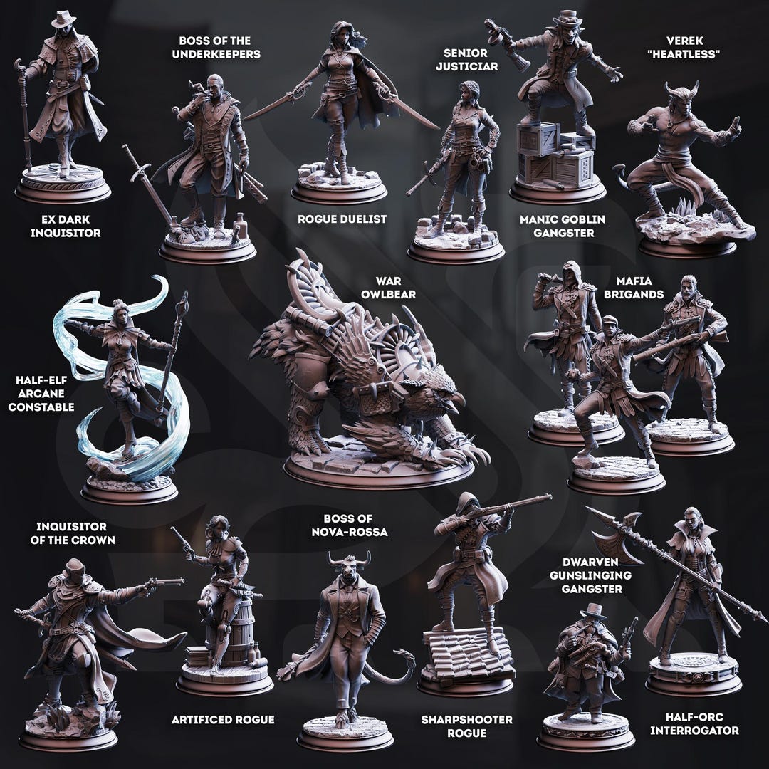 Law and Disorder | Unpainted Resin Miniature for Dnd RPG Tabletop - Etsy