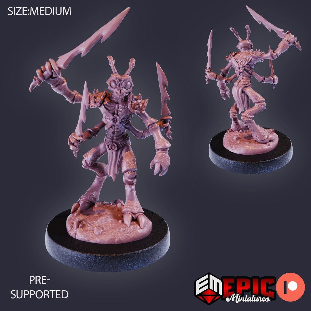 Insectoid Ant Warrior by Epic Miniatures - Caves of Despair - Etsy