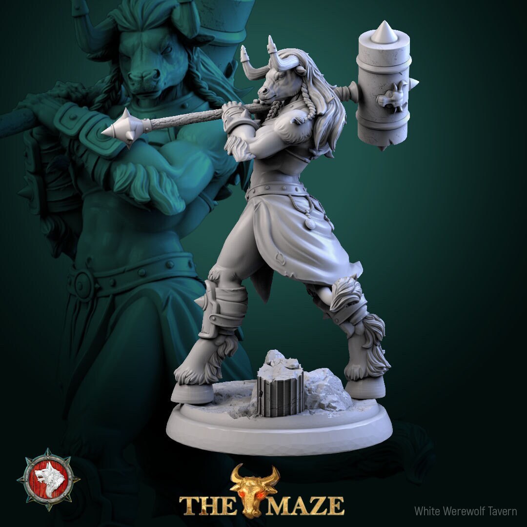 Beastmen Females | the Maze | Unpainted Resin Miniature for Dnd RPG ...