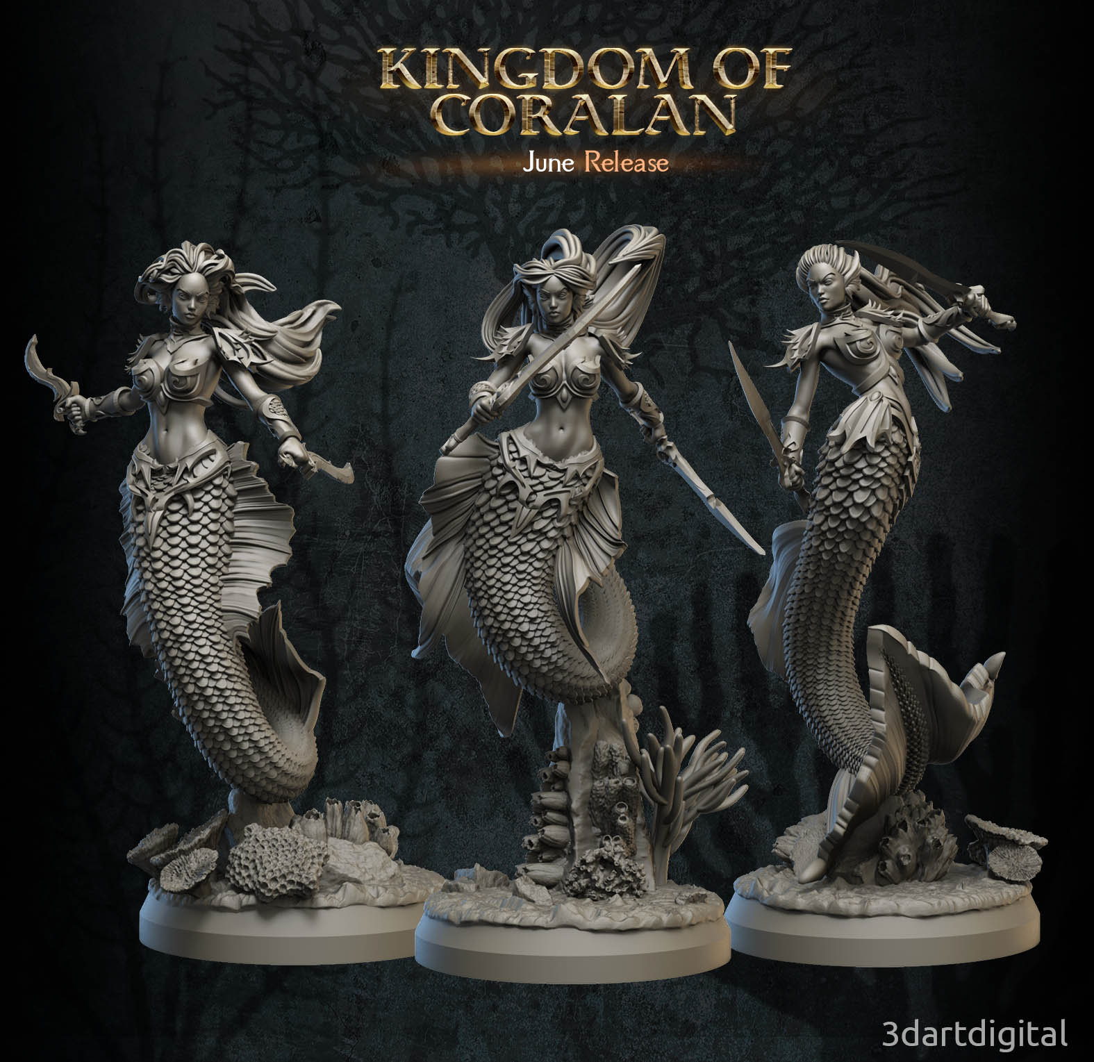 Merfolk by 3Dartdigital Dungeons & Dragons Pathfinder | Etsy