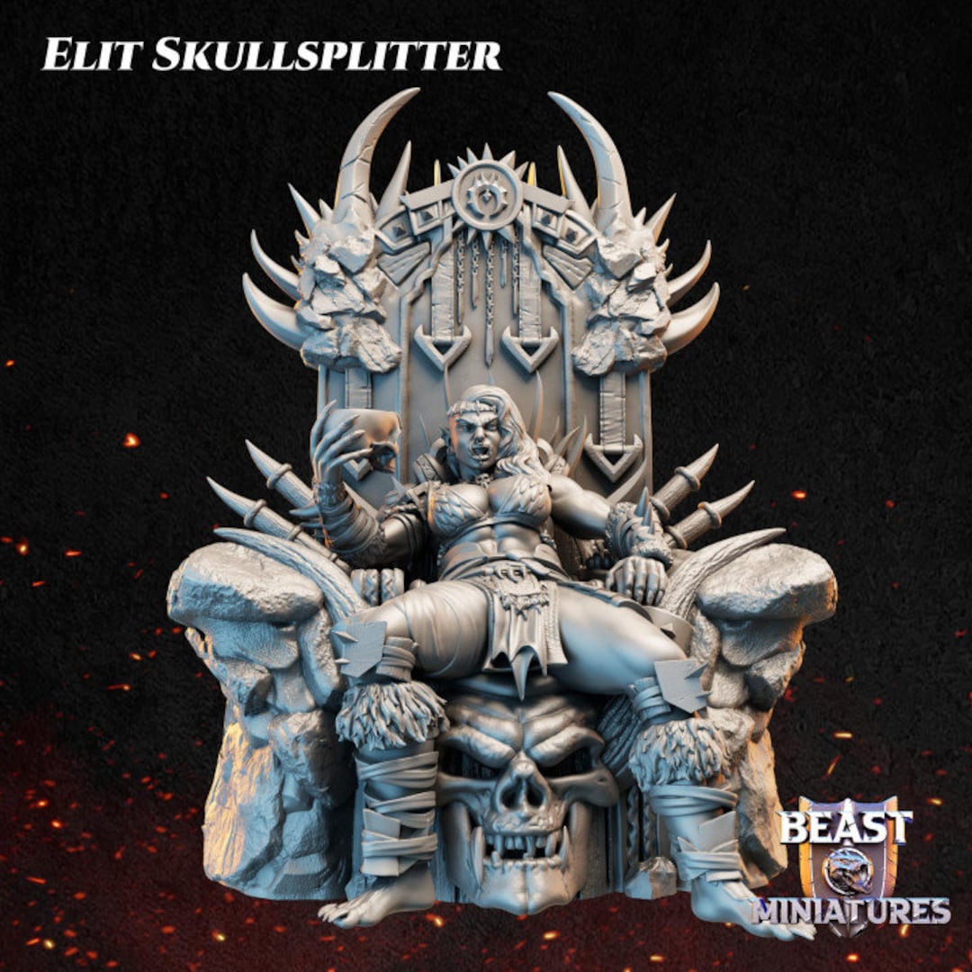 Queen of Orcs by Beast Miniatures | Unpainted Resin Miniature for Dnd ...