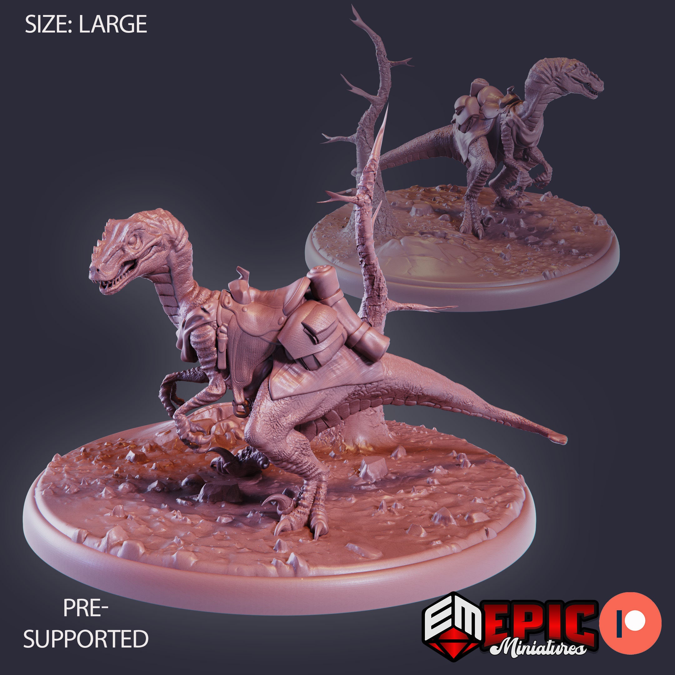 Raptor Mount by Epic Miniatures D&D Pathfinder RPG TTRPG | Etsy