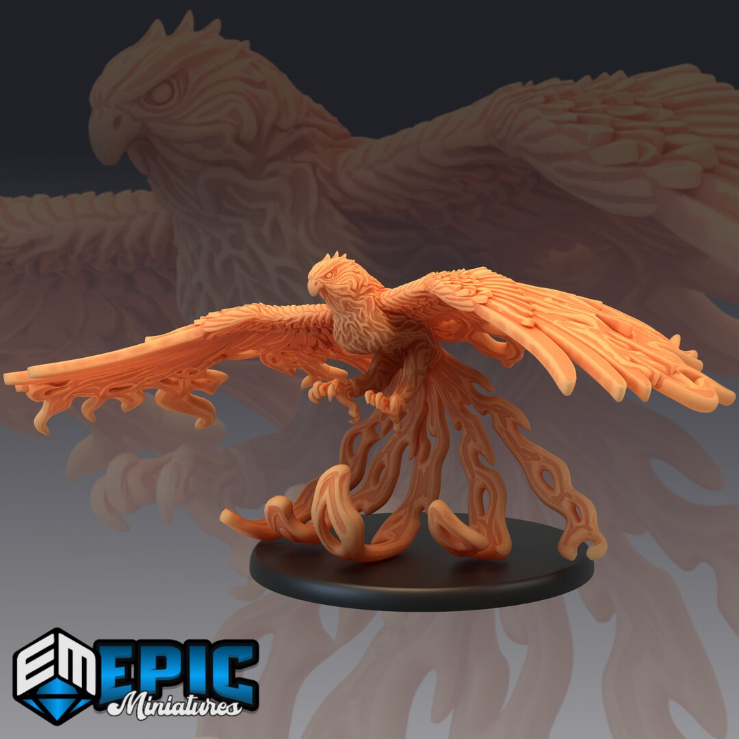 Phoenix - Inferno Island | Unpainted Resin Miniature for Dnd RPG ...