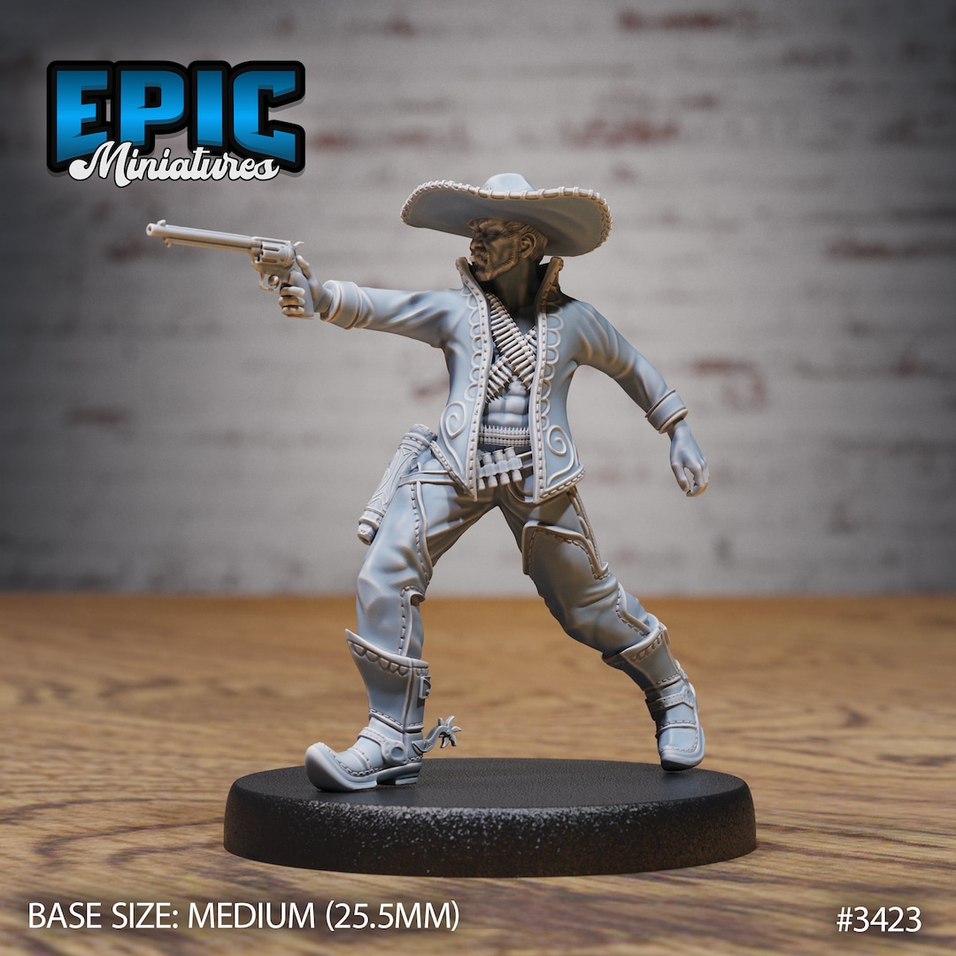 Wild West Bandit | Fantasy Wild West | Unpainted Resin Miniature for ...