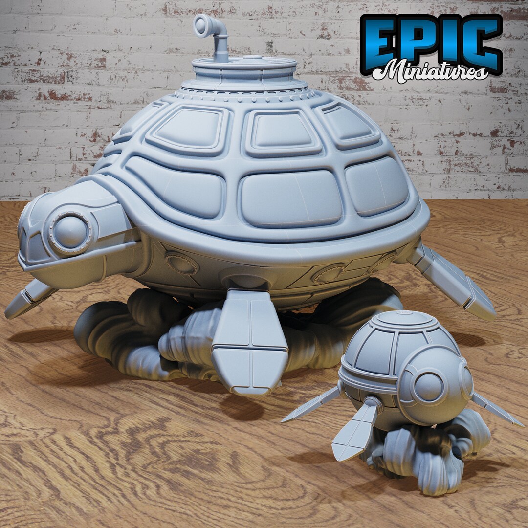 Submarine Turtle Ship | Mysterious Ocean | Unpainted Resin Miniature ...