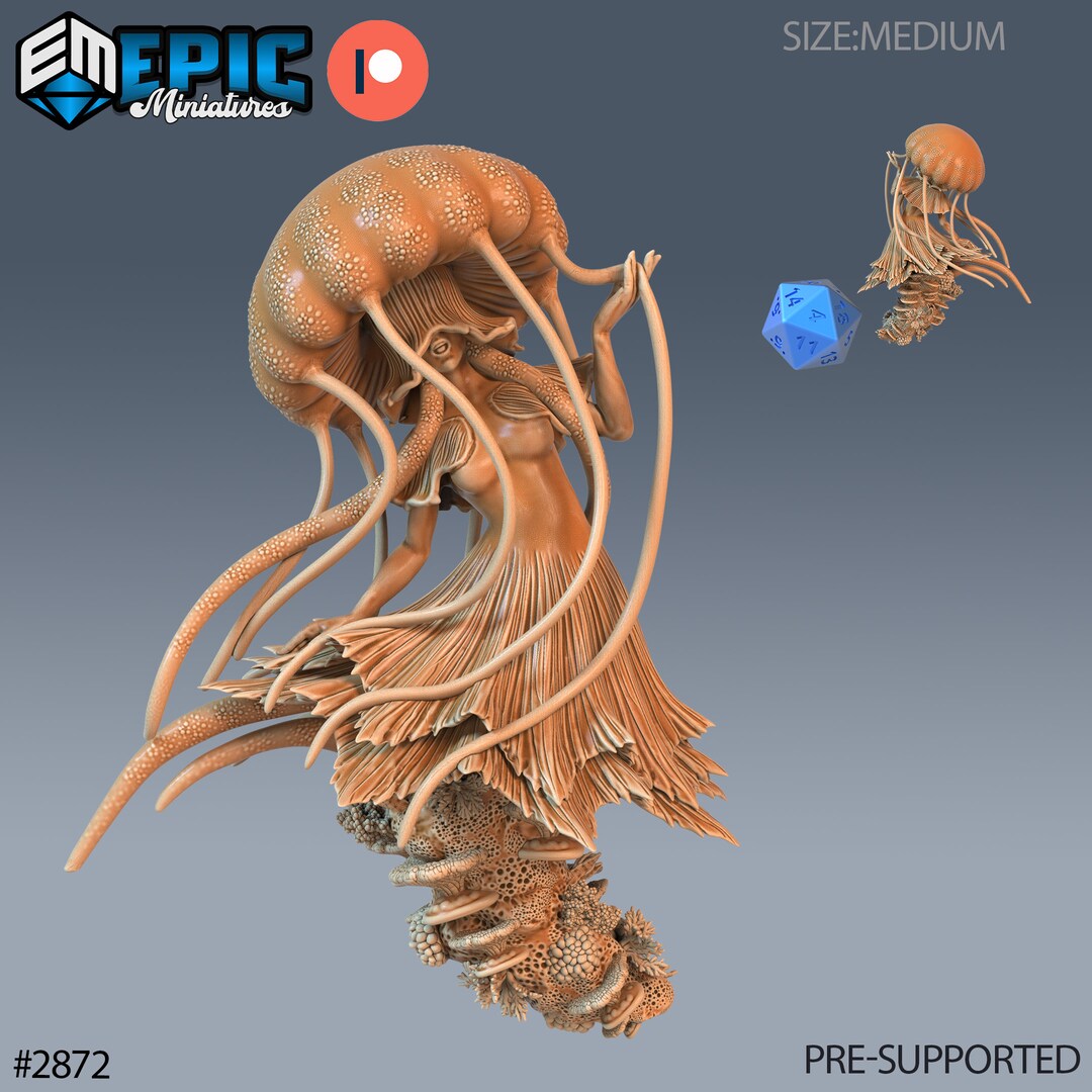 Jellyfish Mermaids by Epic Miniatures - Aquatic Journey - Etsy
