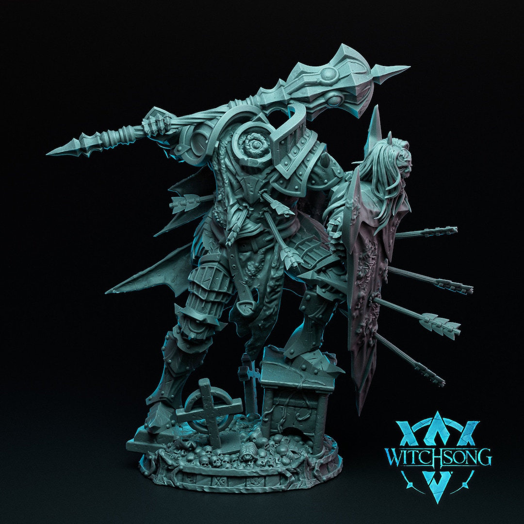 Colossal Knight Horror | Unpainted Resin Miniature for Dnd RPG Tabletop ...