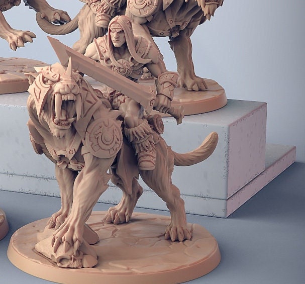 Smilodon Raiders by Artisan Guild - Dragonpeak Barbarians| D&D ...