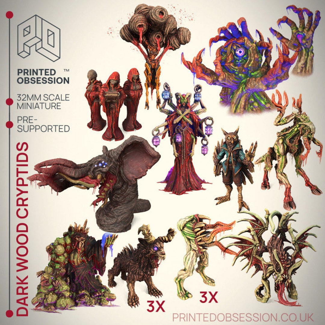 Darkwood Cryptids by Printed Obsession | Unpainted Resin Miniature for ...