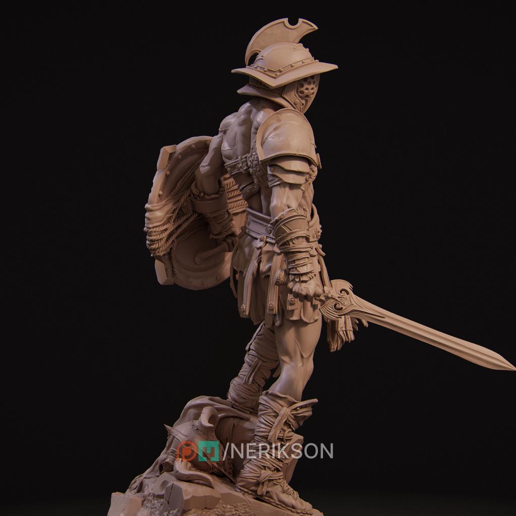 Gladiator Swordsman by Nerikson | Unpainted Resin Miniature for Dnd RPG ...