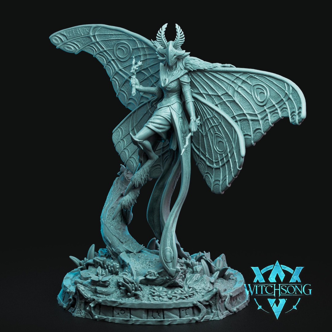 Moth Queen | Unpainted Resin Miniature for Dnd RPG Tabletop - Etsy